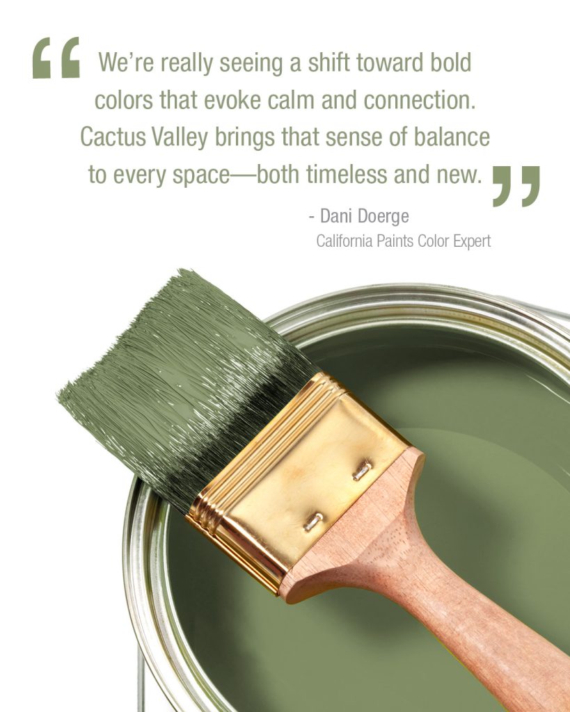 California Paints 2026 Color of the Year: Cactus Valley (0752 ...